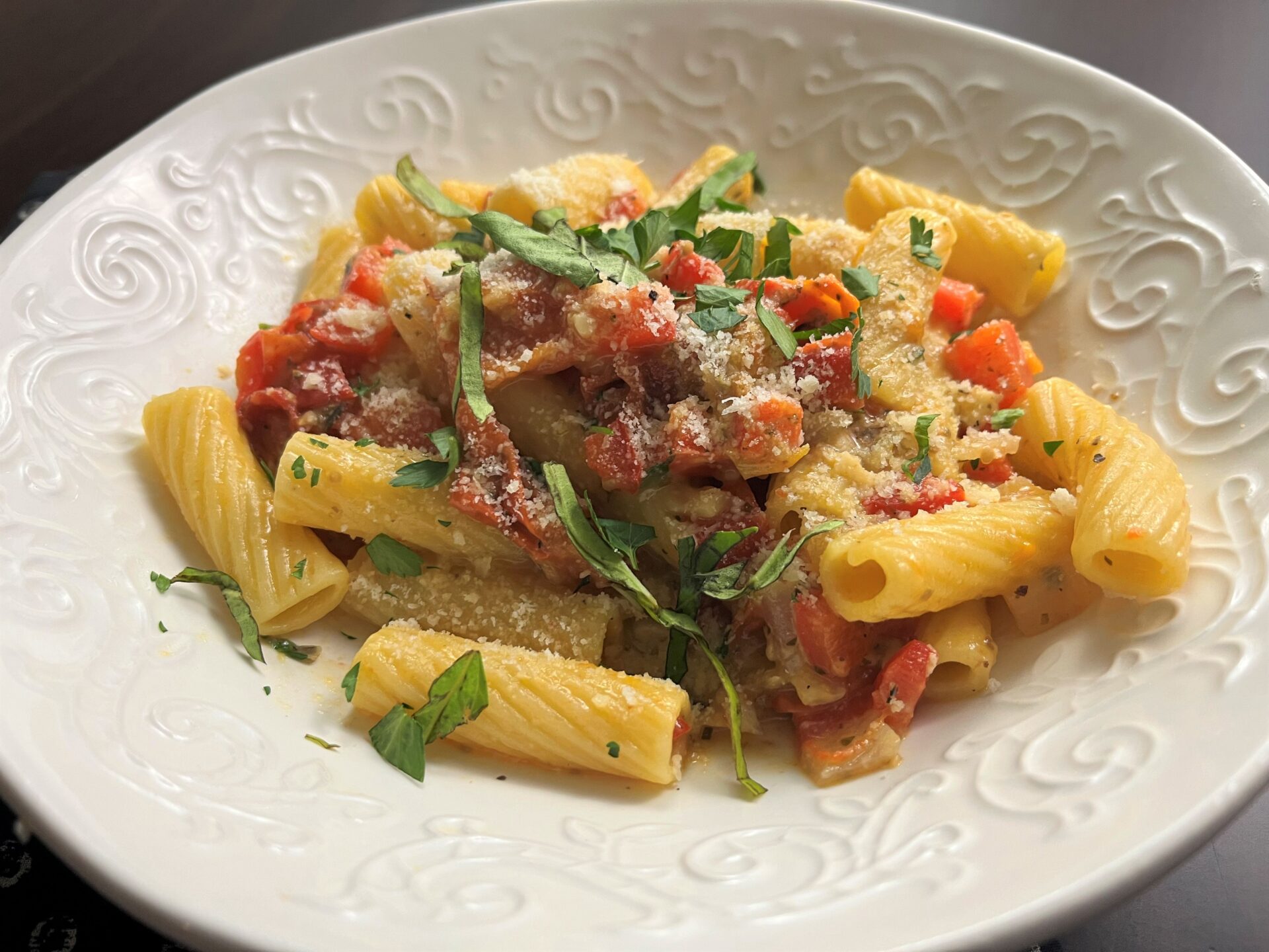 Roasted Vegetable And Taleggio Pasta Mrs Huckwitt