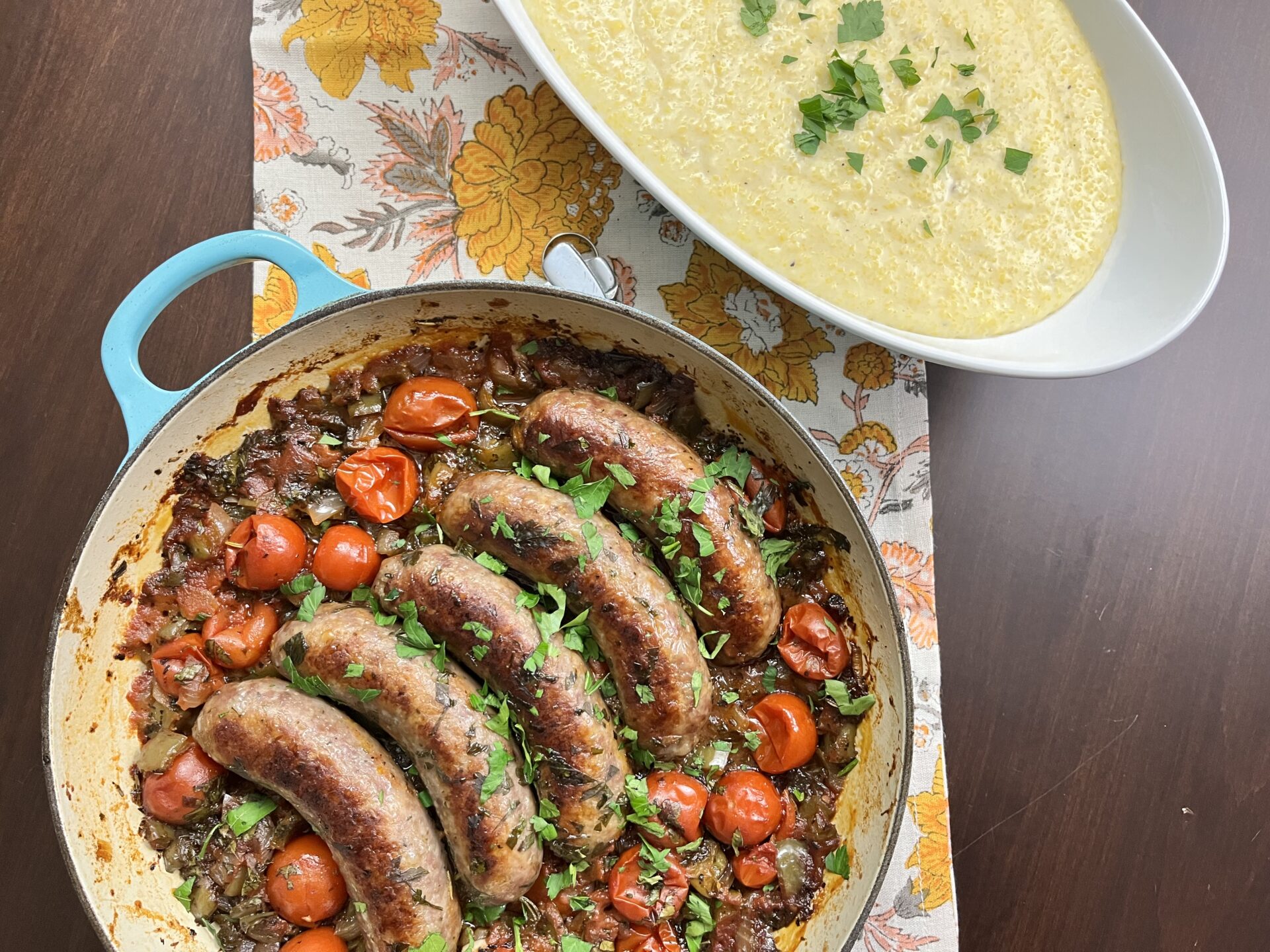 Braised Italian Sausage with Parmesan Polenta - Mrs. Huckwitt